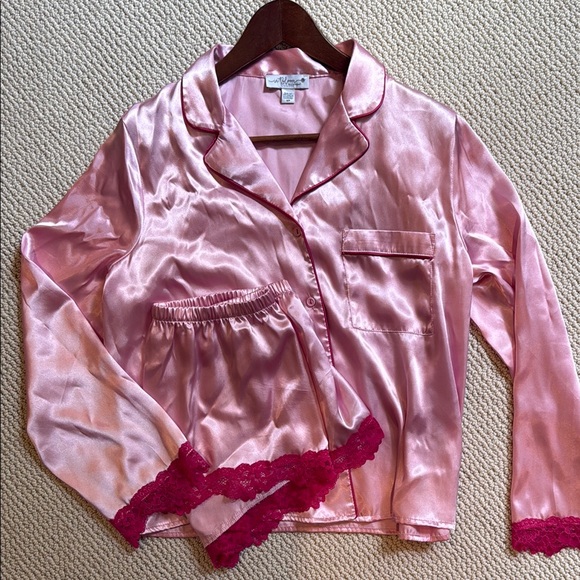 In Bloom | Intimates & Sleepwear | In Bloom Pink And Red Satin Pajama ...